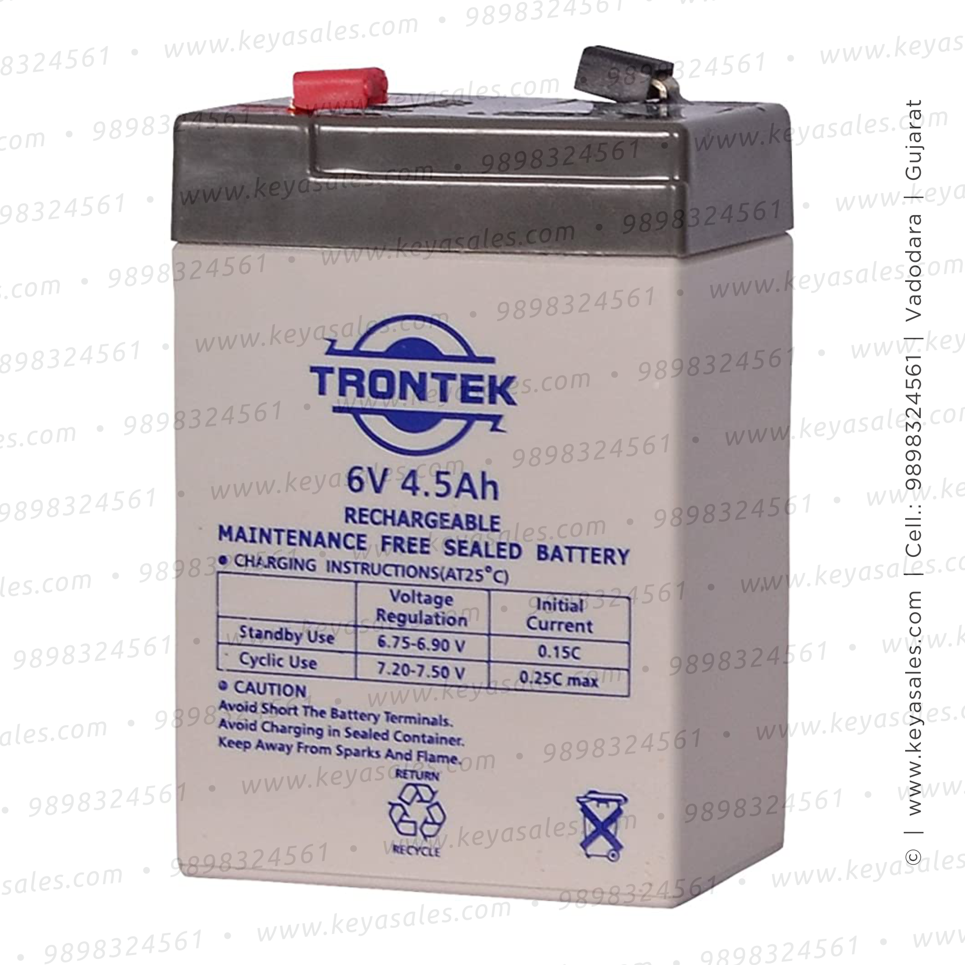 Trontek 6v 4.5Ah Sealed Rechargeable SMF Battery in vadodara ...